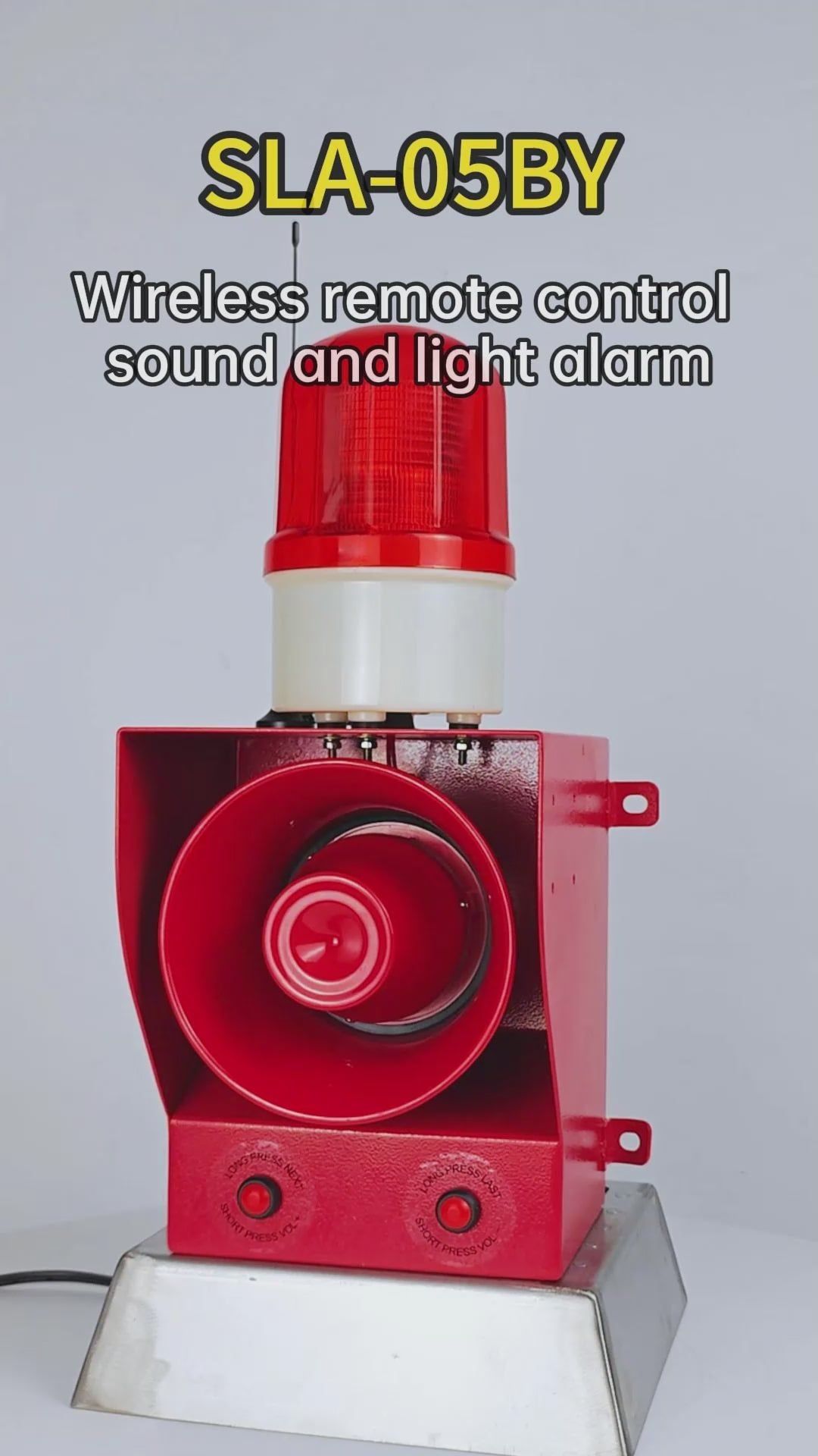 YASONG 500m Wireless Remote Control Siren Adjustable Volume Tone Water ...